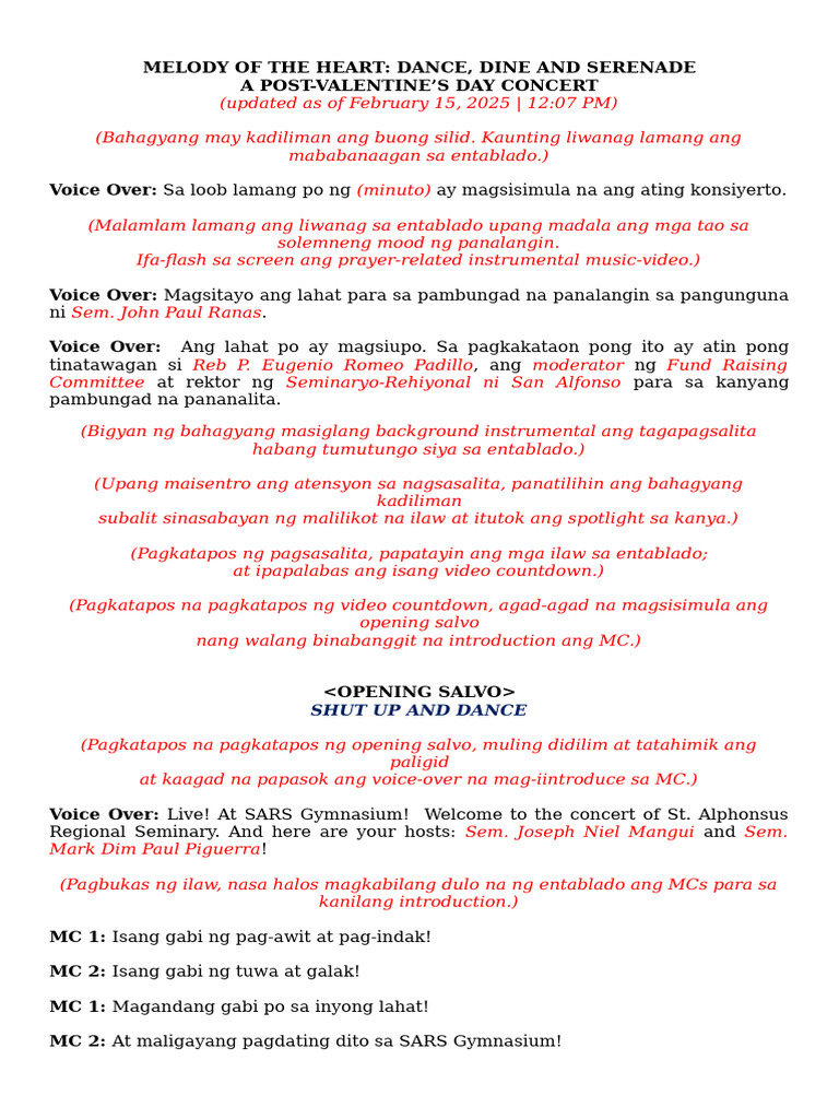 CONCERT 2025 Script Updated | PDF