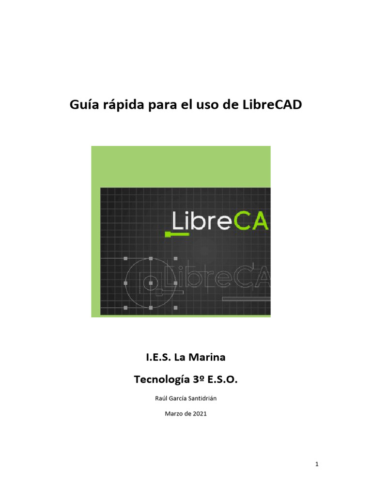 Guía LibreCAD | PDF | Dibujo | Diseño asistido por ordenador