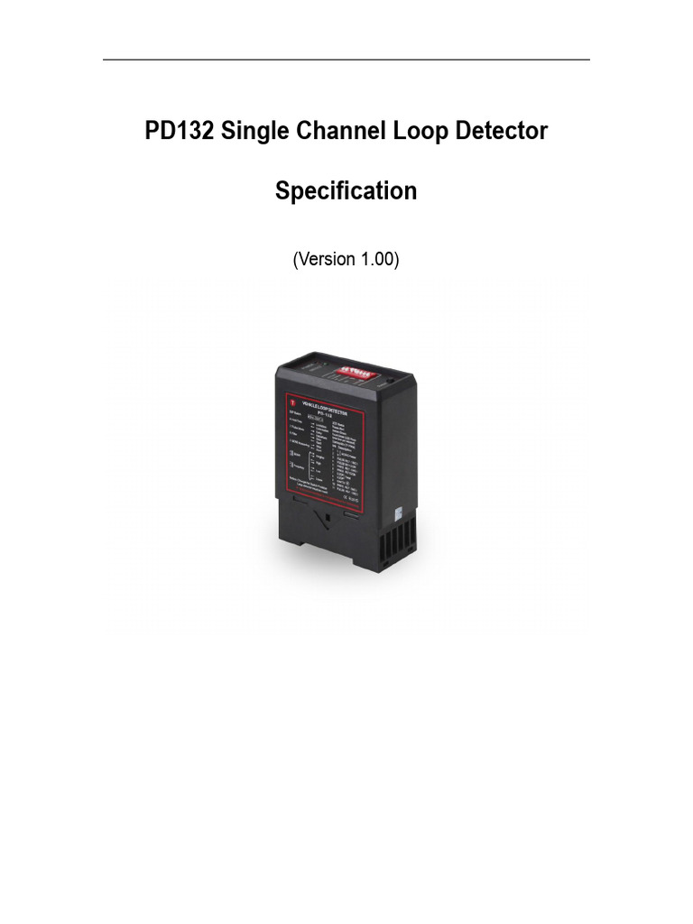 PD132 Loop Detector | PDF | Alternating Current | Mains Electricity