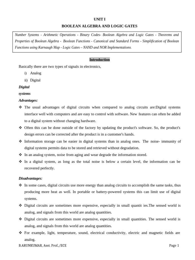 Digital Electronics 2-1 | PDF | Logic Gate | Digital Electronics
