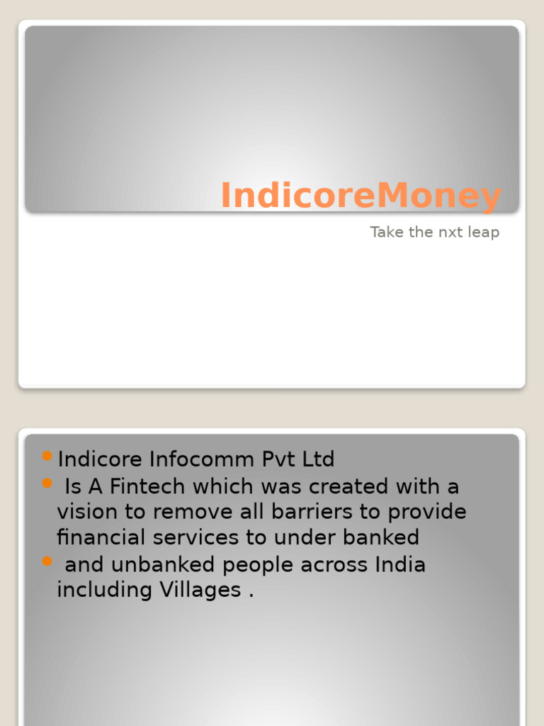 In Di Core Money | PDF