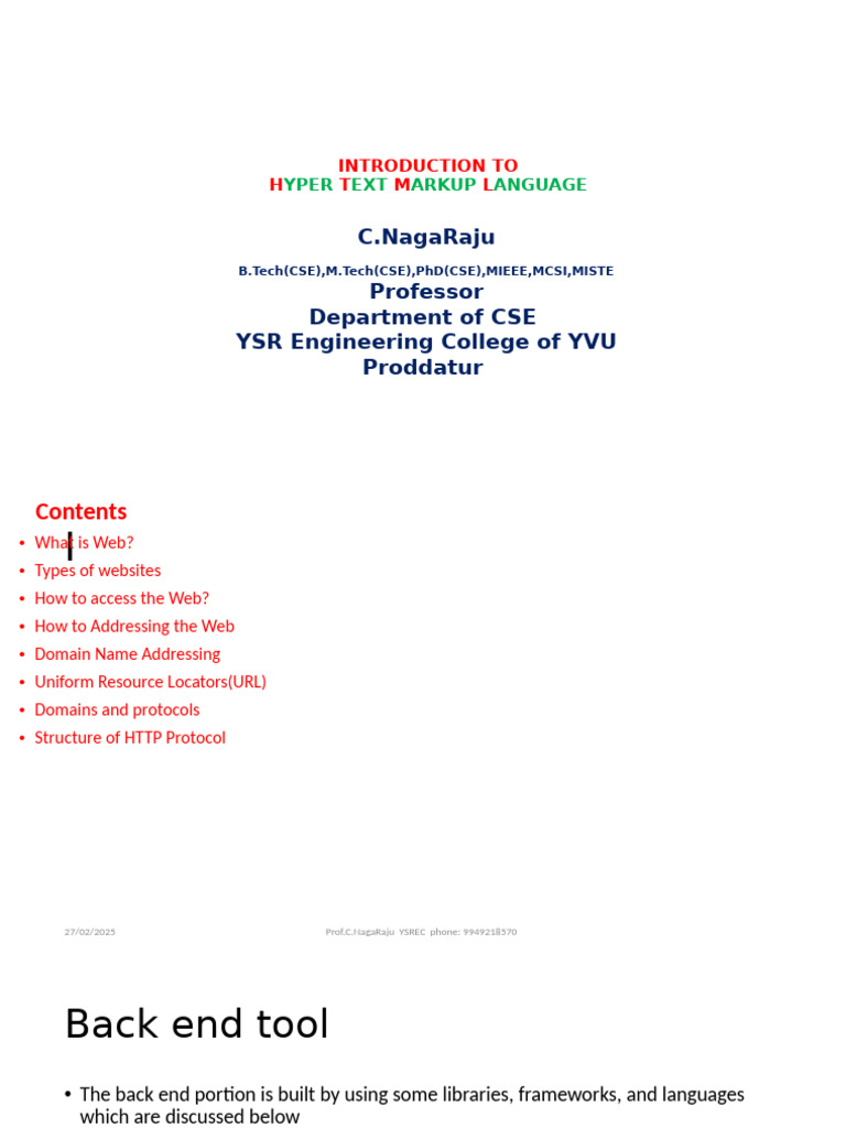 Chapter 1 Introduction to HTML | PDF | Html Element | Websites