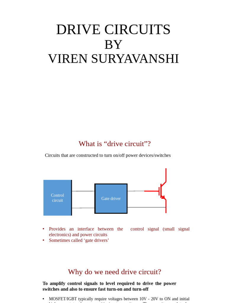 Drive Circuit | PDF | Electronic Circuits | Field Effect Transistor