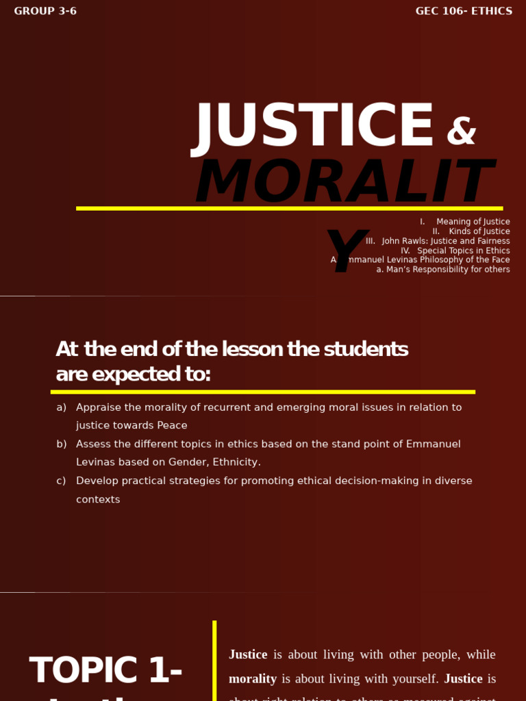 Justice and Morality | PDF | Justice | Crime & Violence
