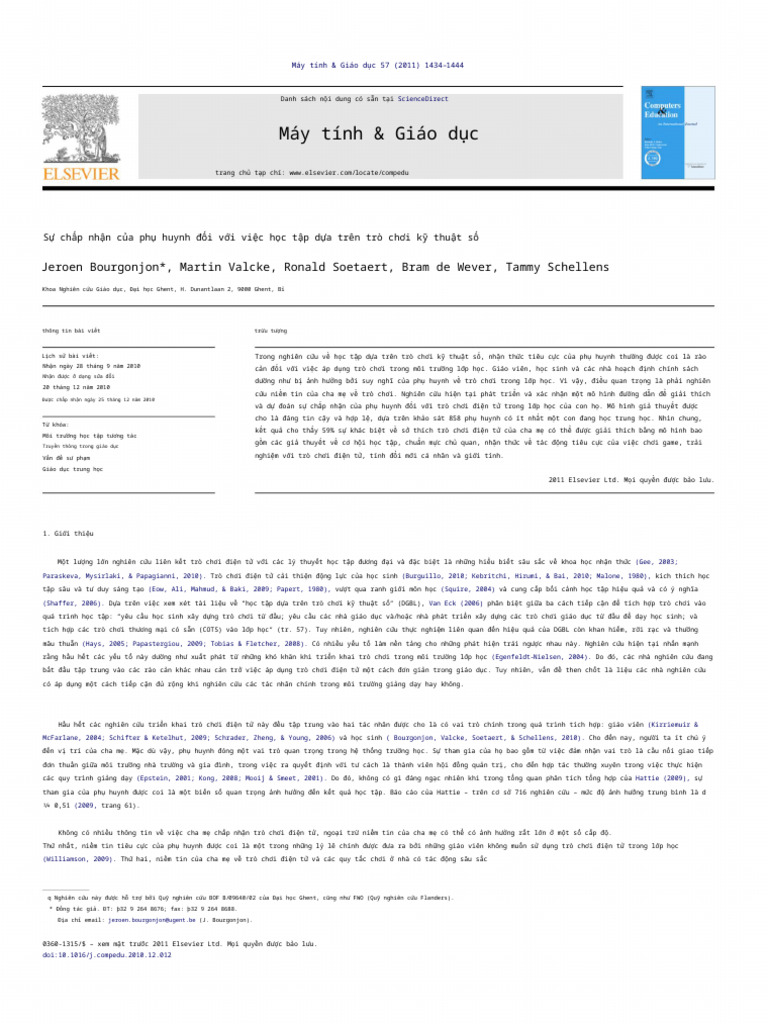 Khảo Sát Phụ Huynh | PDF