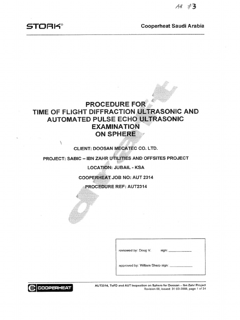 TOFD Procedure | PDF