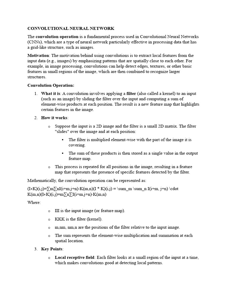 Convolution Neural Network | PDF | Applied Mathematics | Algorithms