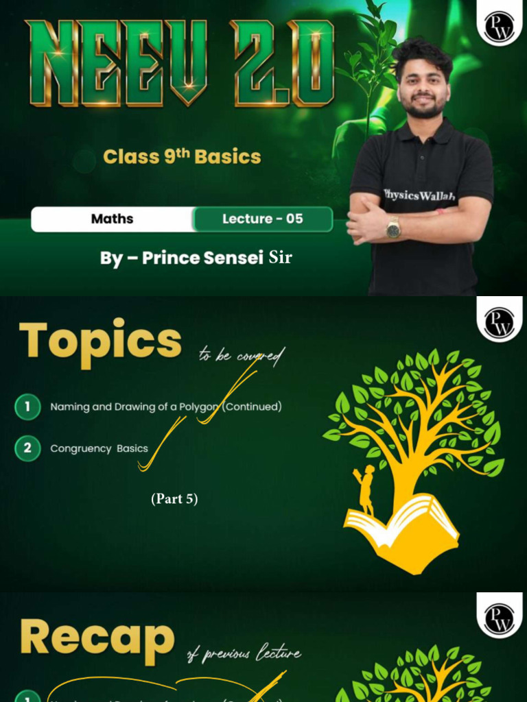 Basics of Class 9th 05 - Class Notes - Neev 2.0 2025 | PDF