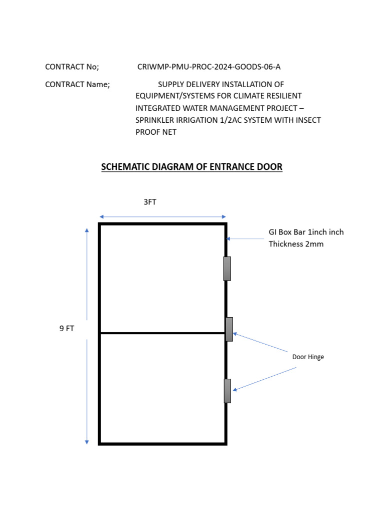 Schematic Diagram of Entrance Door | PDF