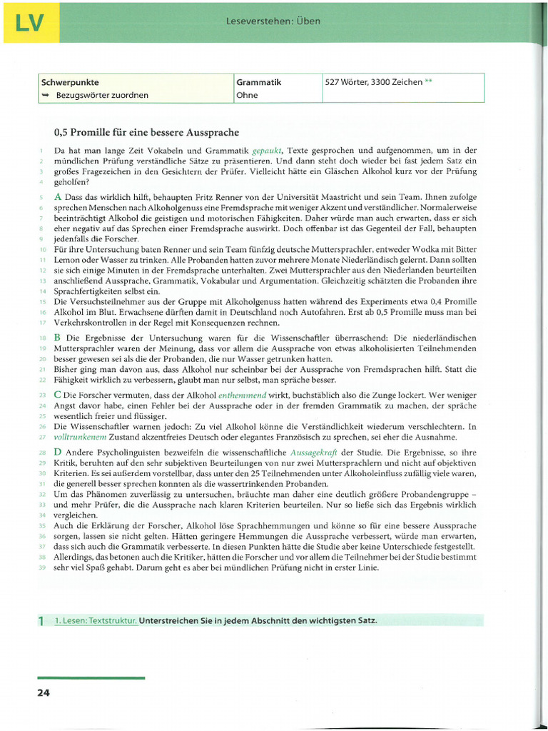 DSH Studienvorbereitung LV 4 | PDF