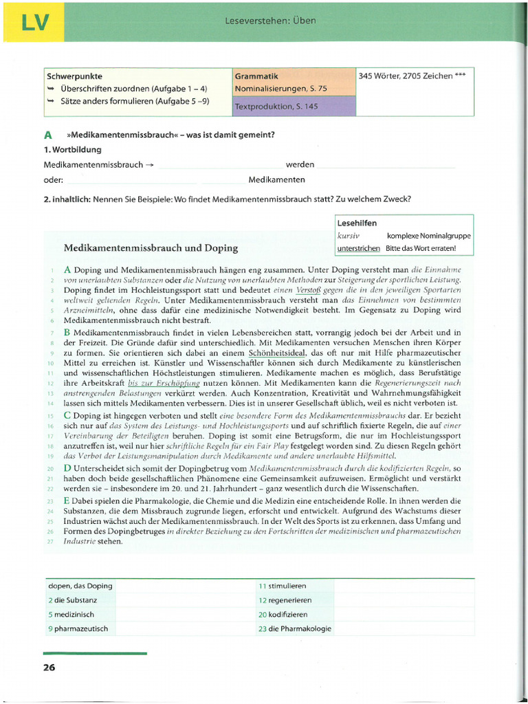 DSH Studienvorbereitung LV 5 | PDF