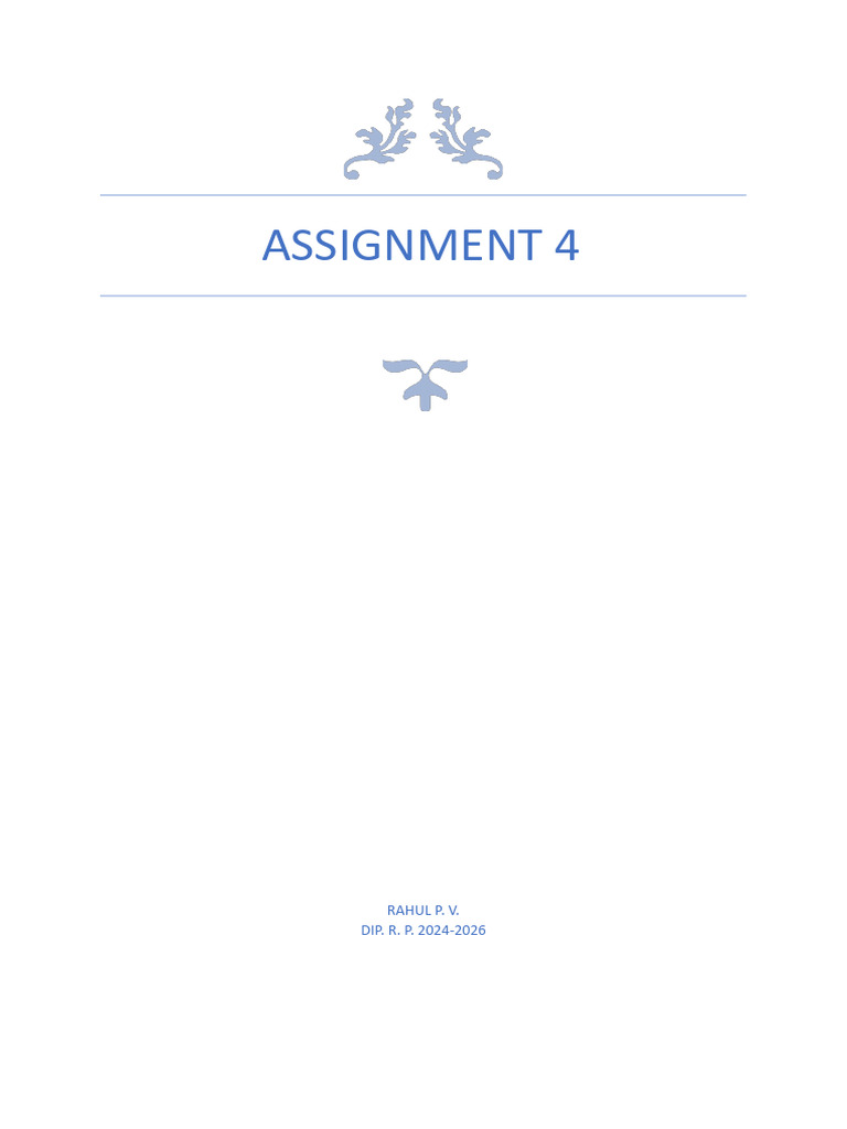 ASSIGNEMENT 4 | PDF