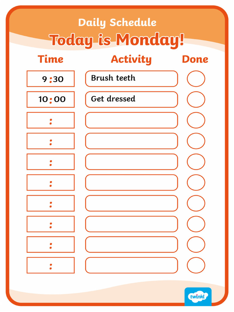 Daily Schedule Poster | PDF
