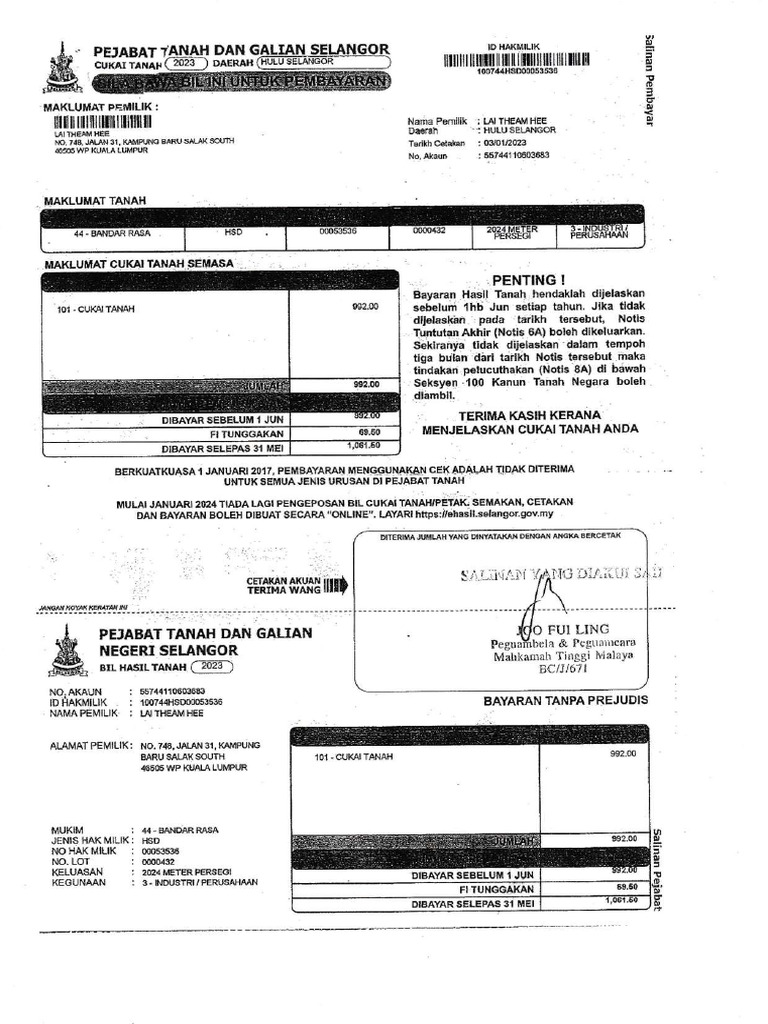 RESIT_CUKAI_TANAH | PDF