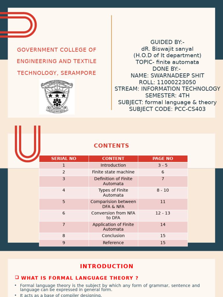 Automata | PDF | Models Of Computation | Theory Of Computation