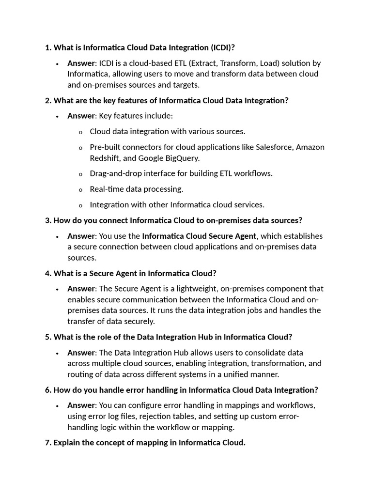 Informatica Cloud Data Integration | PDF | Cloud Computing | Databases