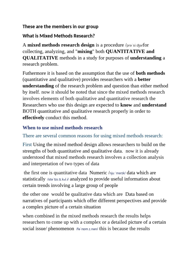 What Is Mixed Methods Research | PDF | Quantitative Research ...