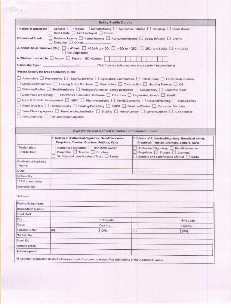 Form 1 - Sample | PDF