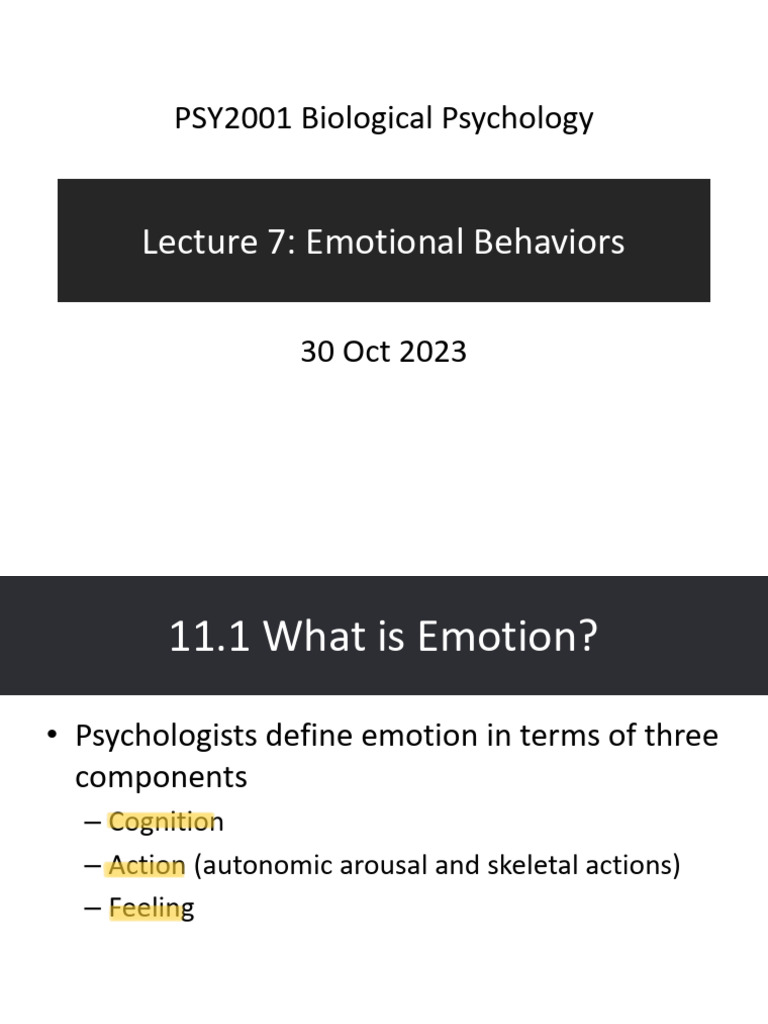Biological Psychology: Emotions | PDF | Stress (Biology) | Hypothalamic ...