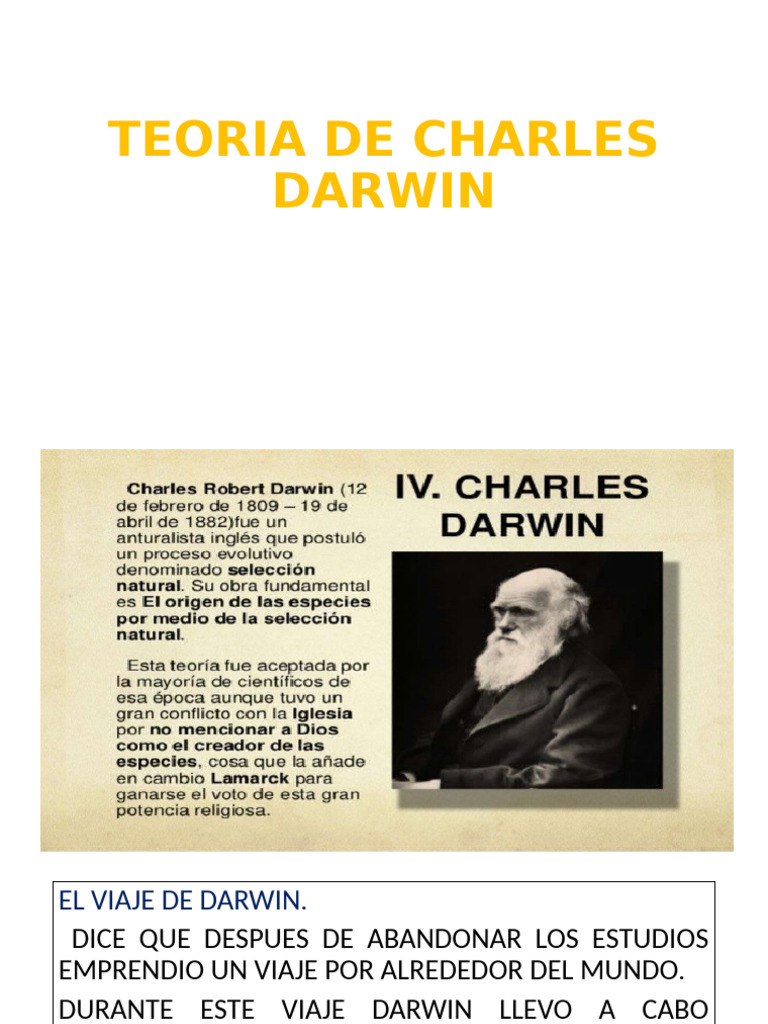 TEORIA DE CHARLES DARWIN | PDF