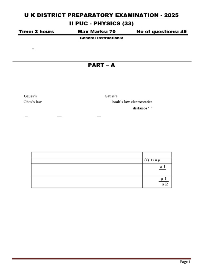 II PUC PHYSICS Preparatory UK | PDF | Series And Parallel Circuits ...