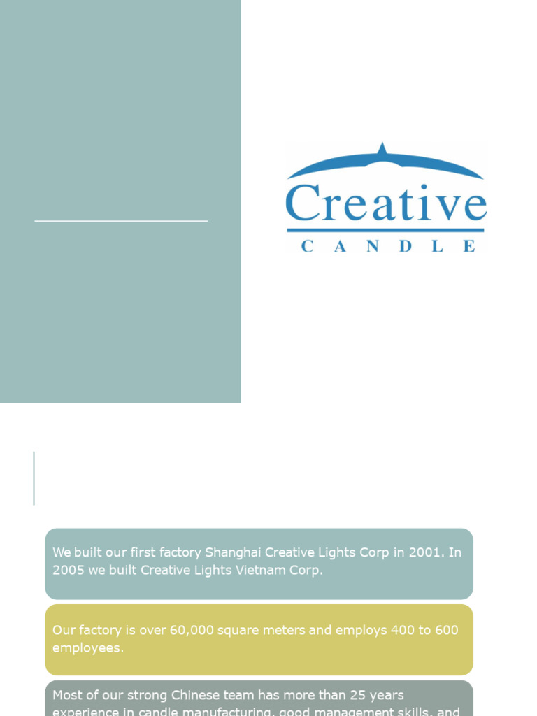 Creative Lights Introduction | PDF | Candle | Materials