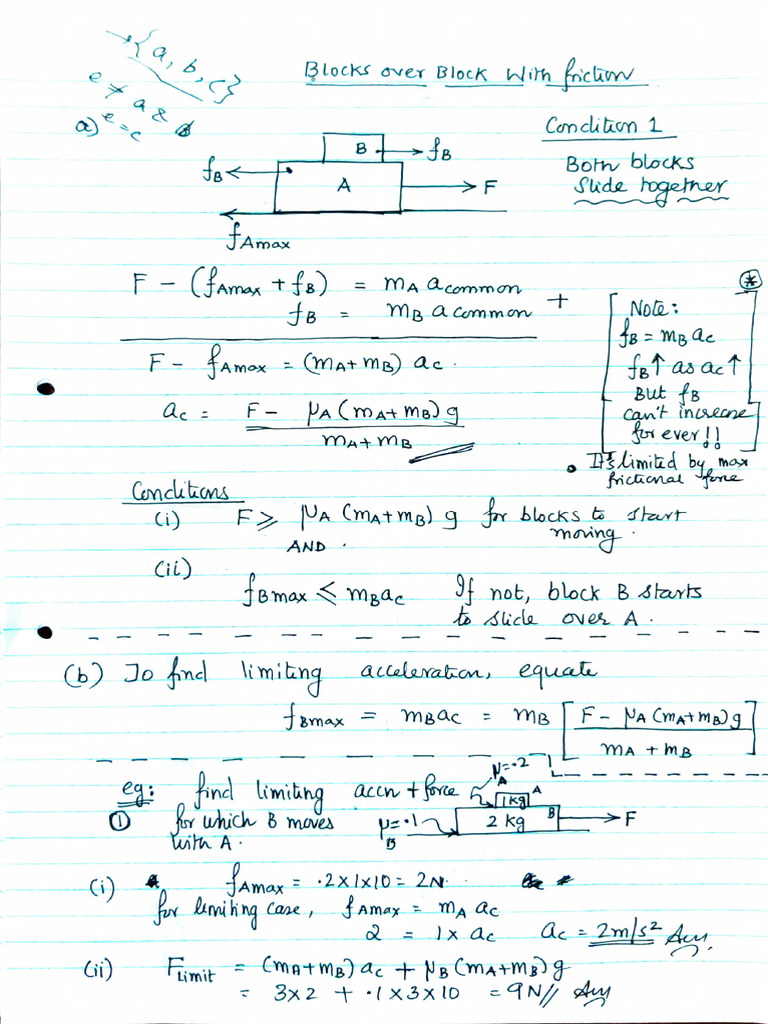 Friction - Block Over Block | PDF