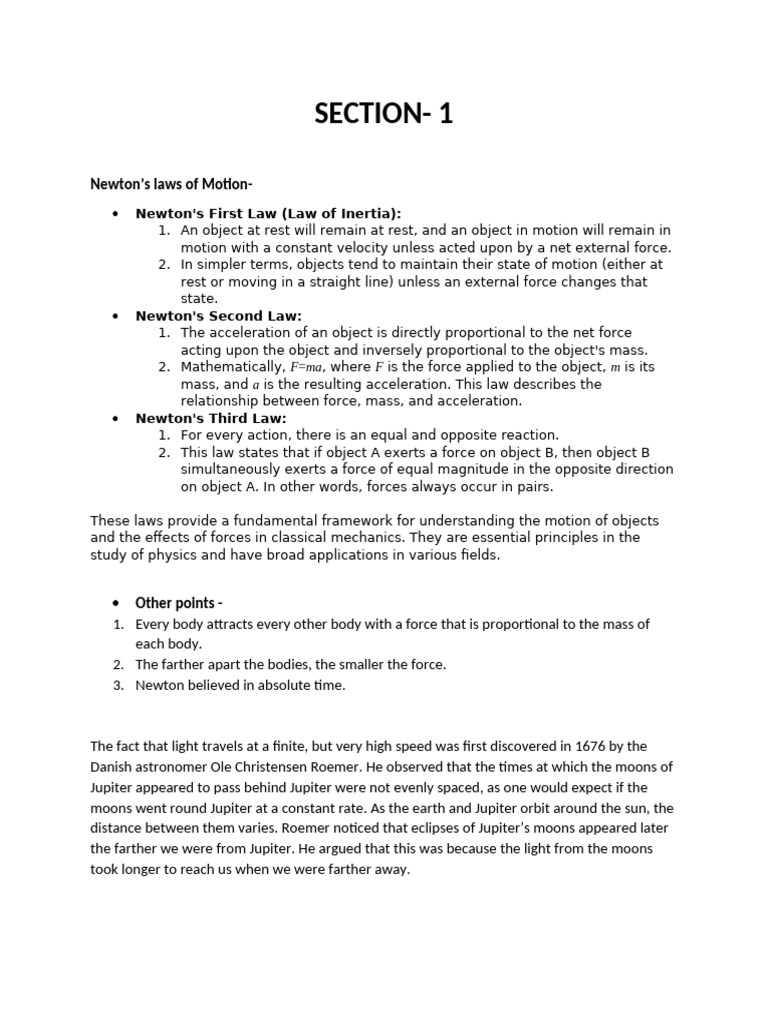 Newton's Laws and Relativity Explained | PDF | Black Hole | Special Relativity