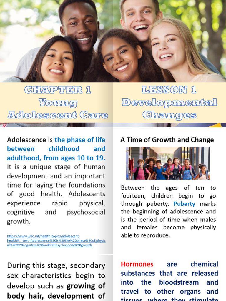 Chapter 1 Young Adolescent Care Lesson 1 Developmental Changes | PDF ...
