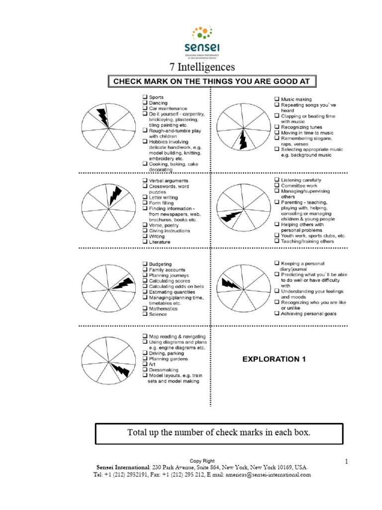 7 Intelligences Exploration | PDF