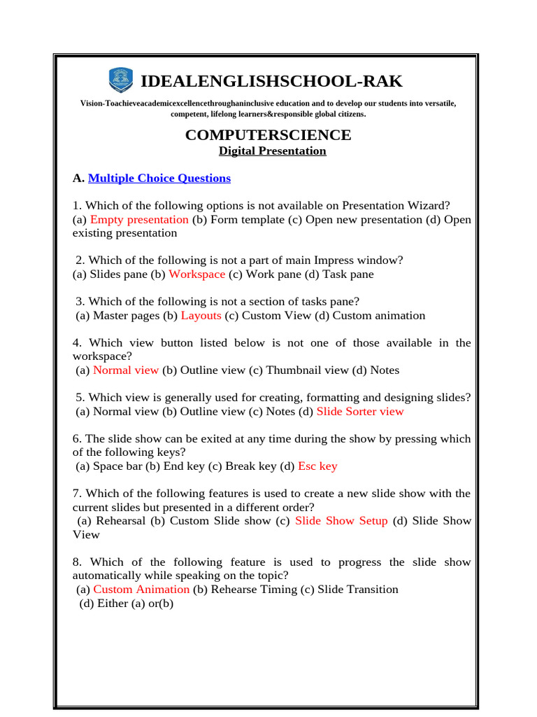 GR 9.digital Presentations IT 1 | PDF | Microsoft Power Point | Software