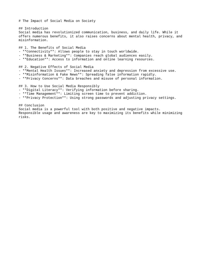 The Impact of Social Media On Society Expanded | PDF