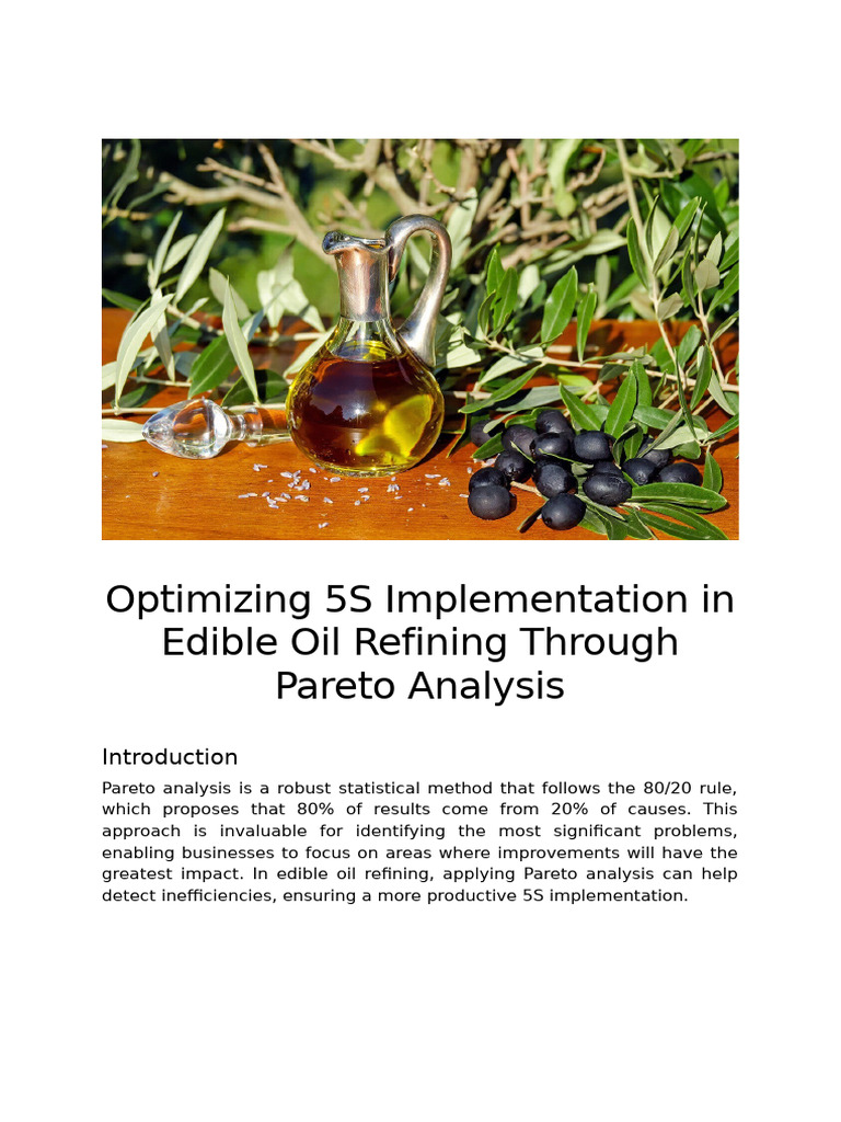 Optimizing 5S Implementation in Edible Oil Refining Through Pareto ... Optimizing 5S Implementation in Edible Oil Refining Through Pareto ...