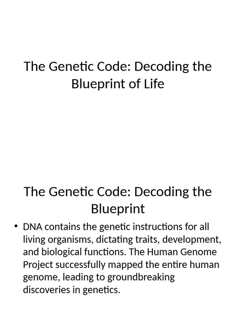 The_Genetic_Code__Decoding_the_Blueprint_of_Life | PDF