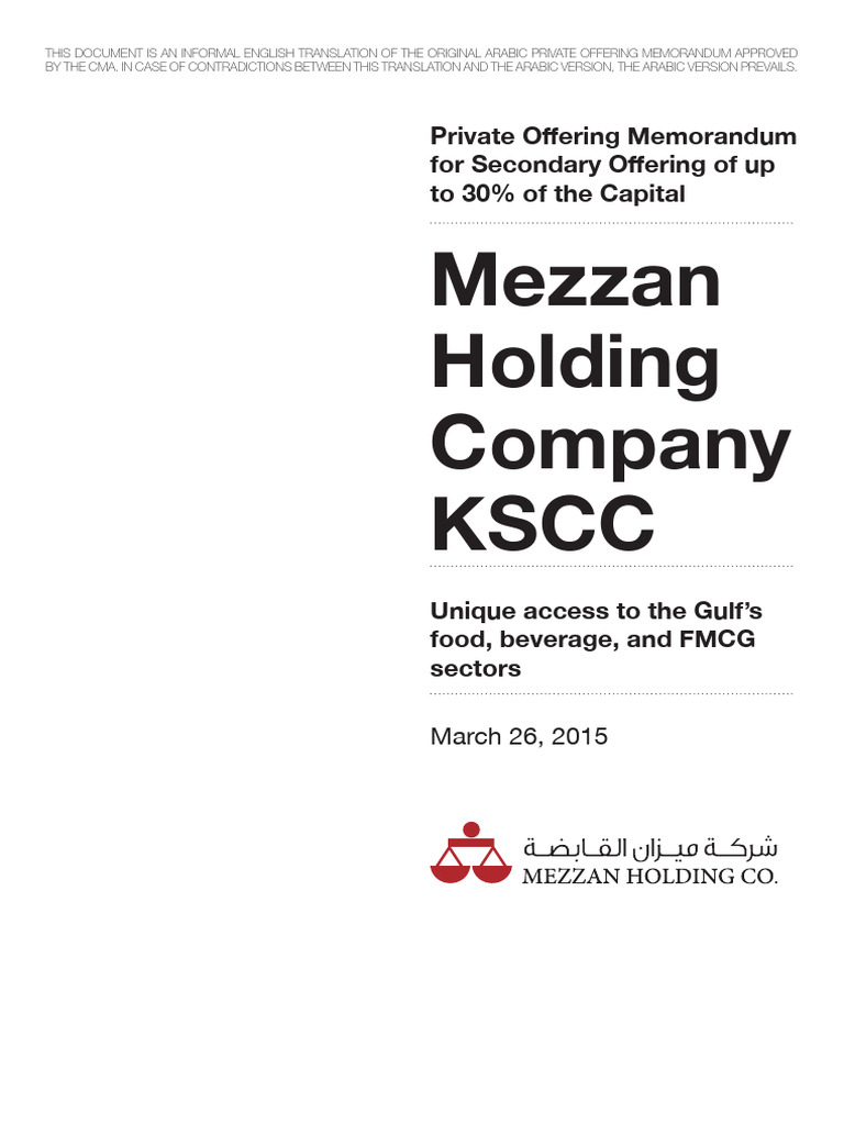 Mezzan Offering Document English - Removed | PDF