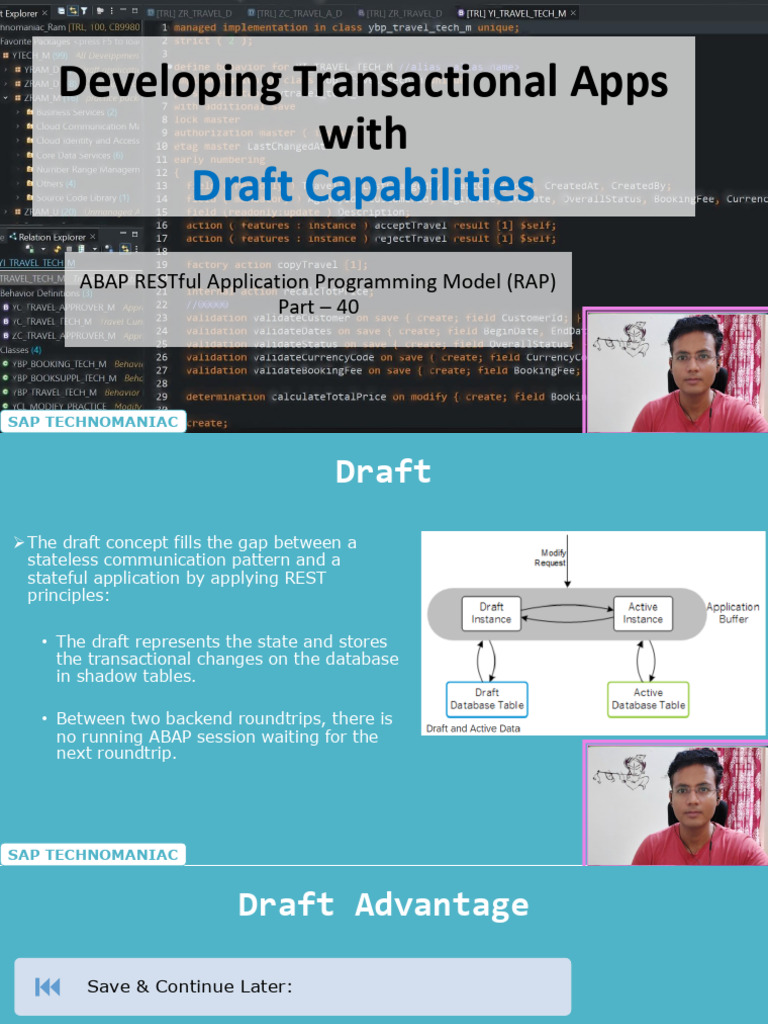 SAP RAP Draft & Authorization | PDF | Databases | Parameter (Computer Programming)