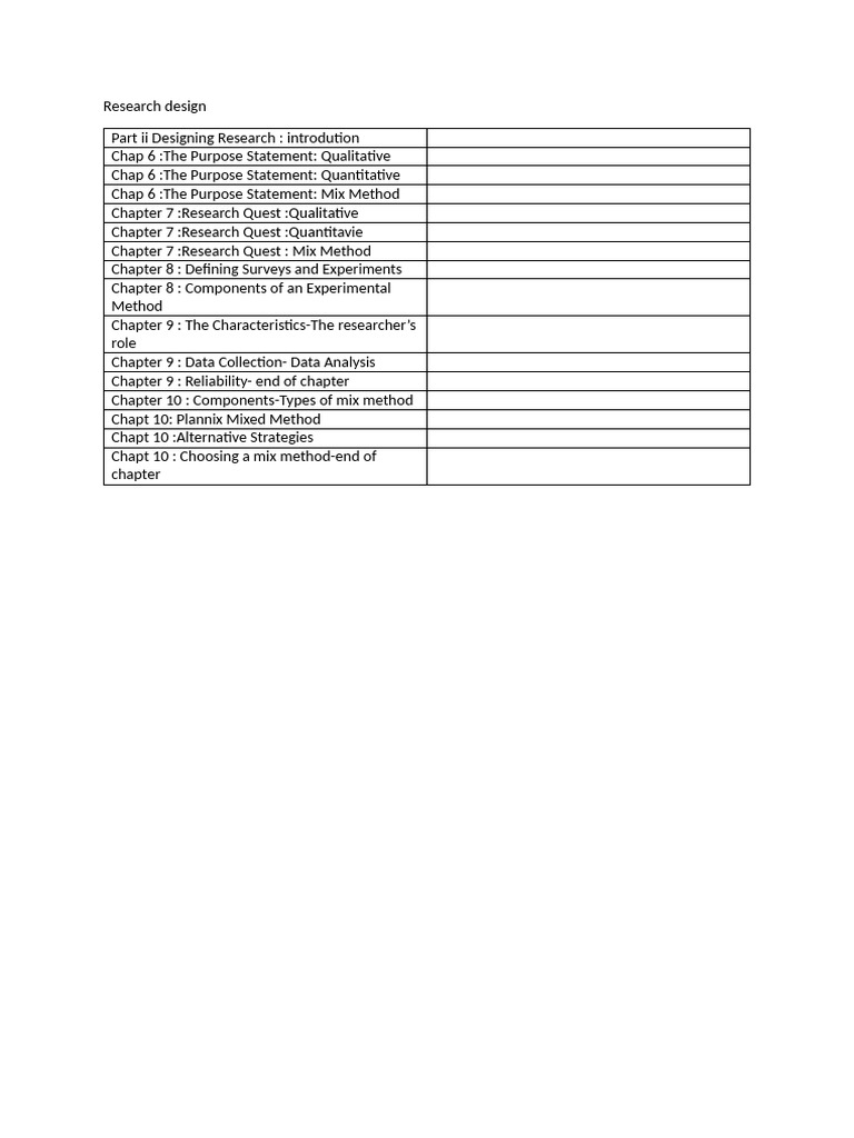 Research Design | PDF