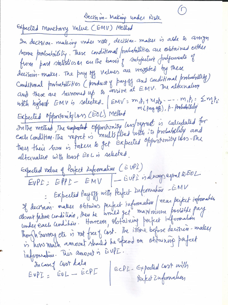 Decision Making Under Risk | PDF
