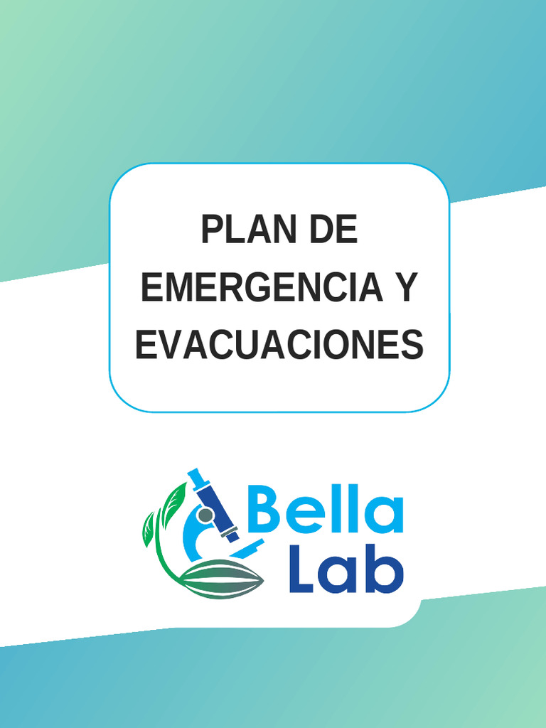 Plan de Emergencias y Evacuacion Laboratorio Bellalab | PDF | Temblores