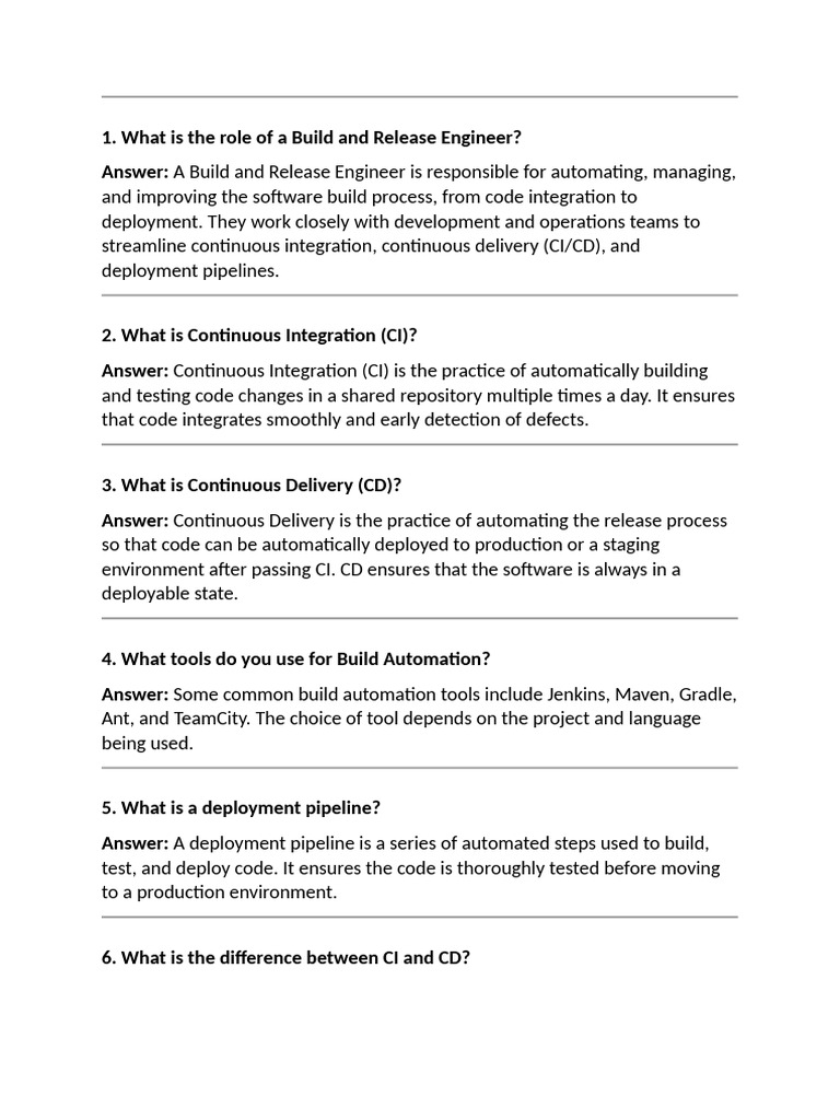 Build and Release Engineering Overview | PDF | Software Industry ...