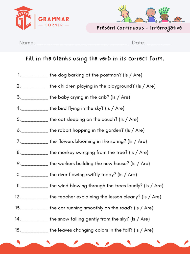 Present Continuous Tense Question - 20231231 - 120210 - 0000 | PDF