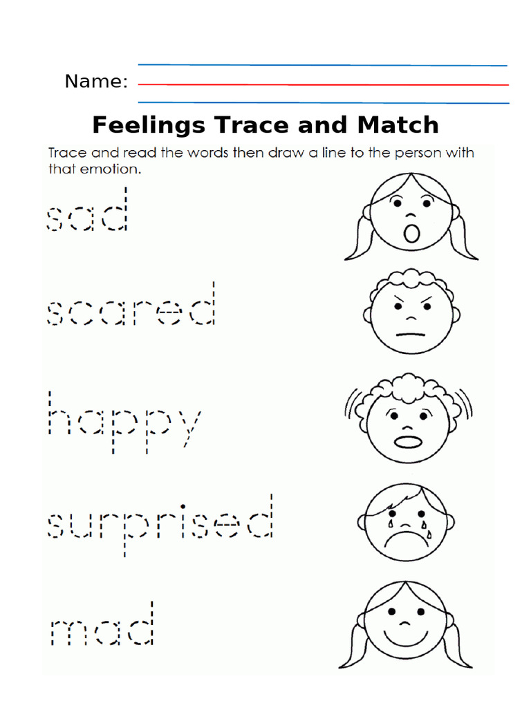 Feelings Trace and Match | PDF