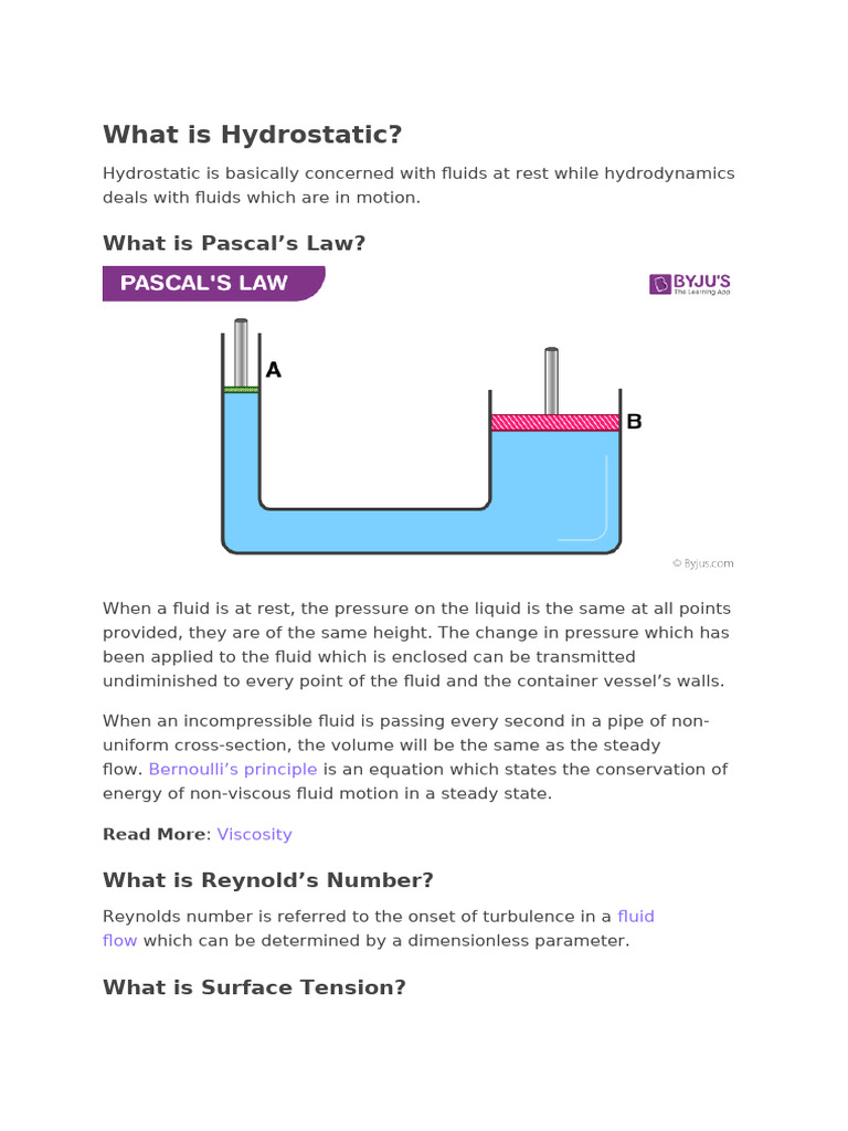What Is Hydrostatic | PDF | Pressure | Fluid Dynamics