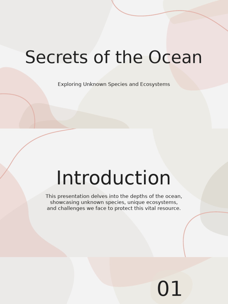 Ocean Secrets: Species & Ecosystem Challenges | PDF | Oceans | Deep Sea