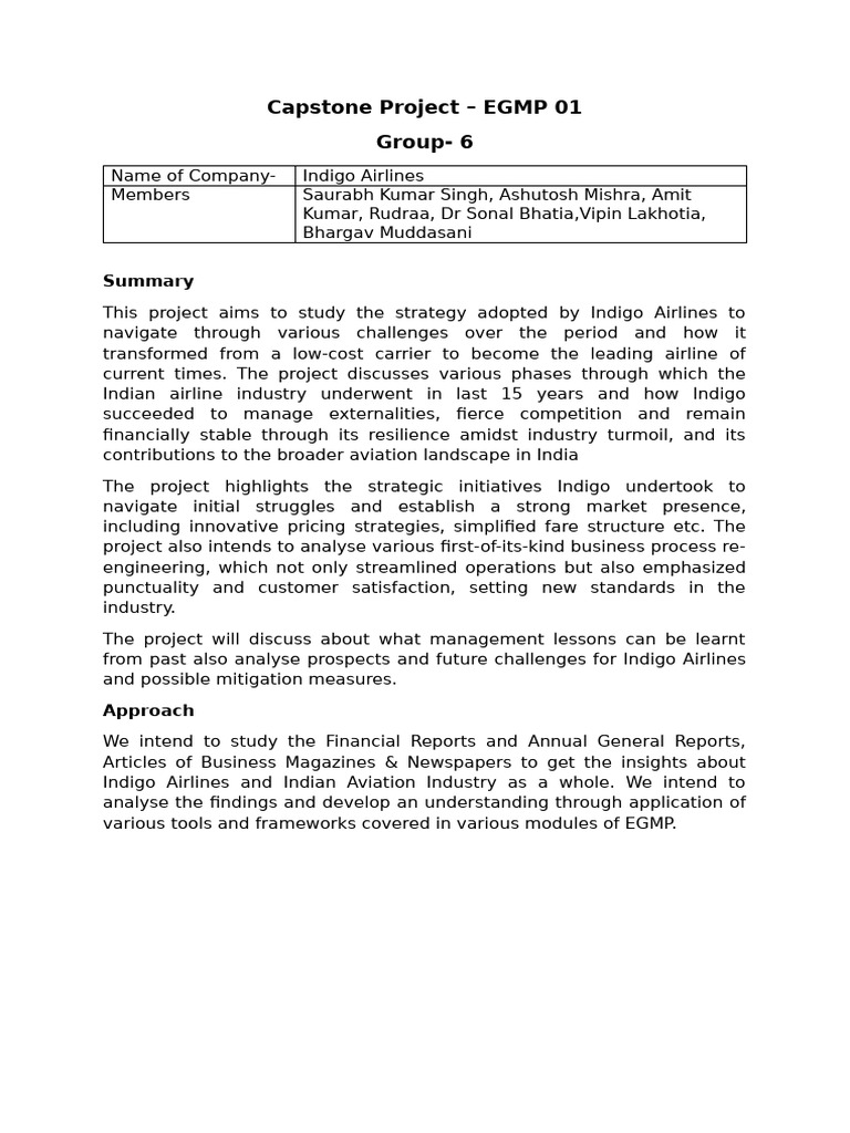 Capstone Project Group 6 EGMP IIML | PDF