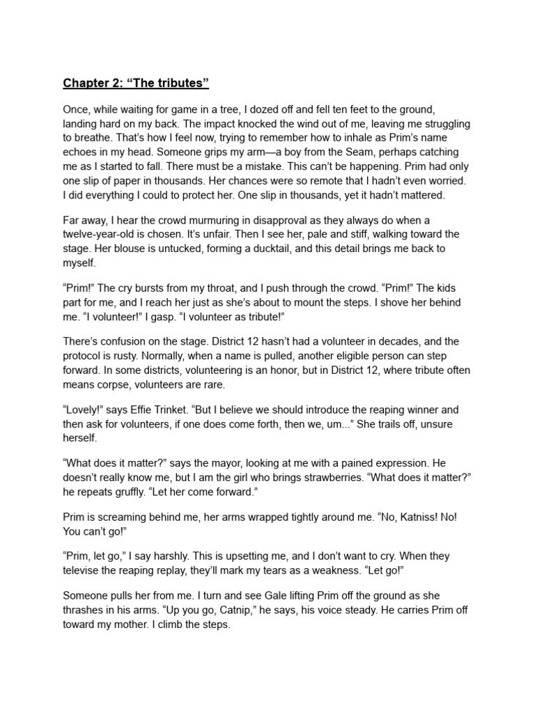 The Hunger Games Chapter 2 Adapted | PDF