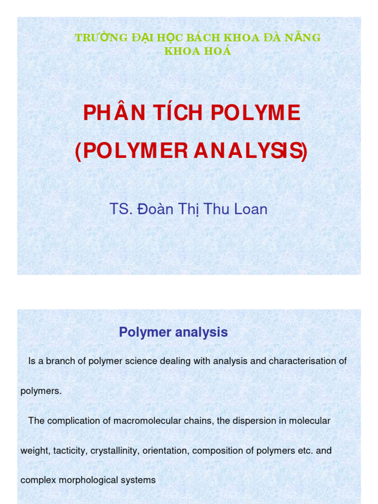 Phan_tich_polyme_Bach_khoa_Da_Nng | PDF | Deformation (Engineering ...