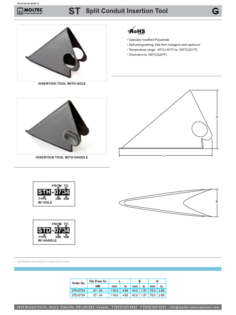 Split Conduit Insertion Tool Specs | PDF
