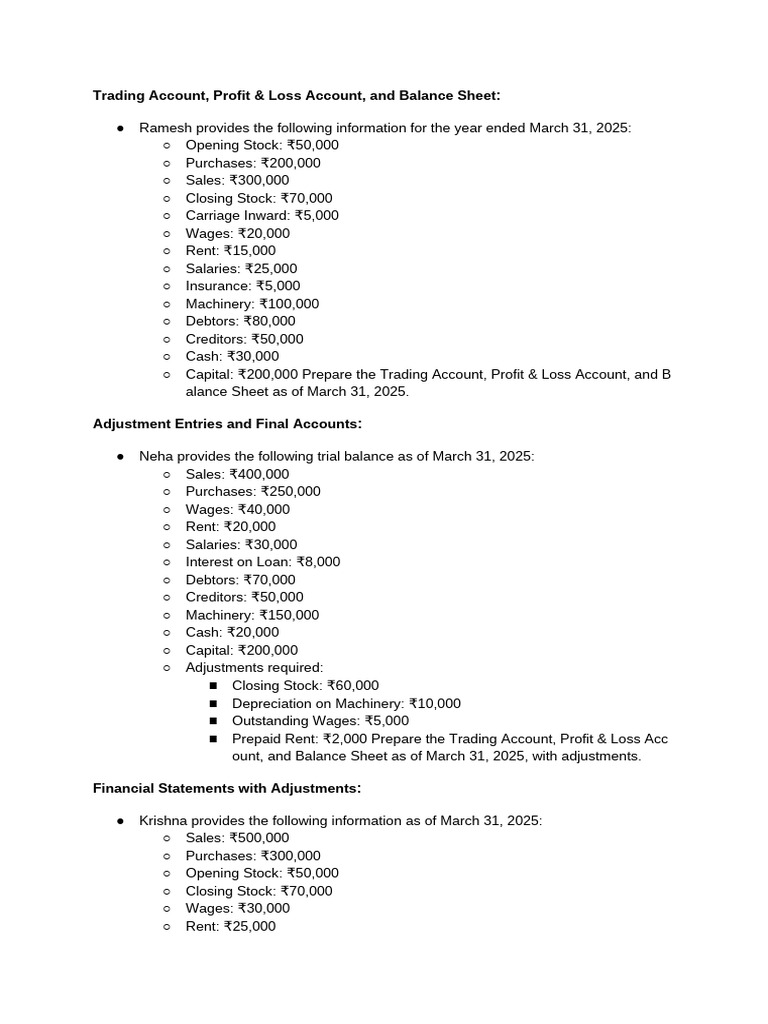 Accountancy Extra Questions Numericals | PDF | Balance Sheet | Depreciation