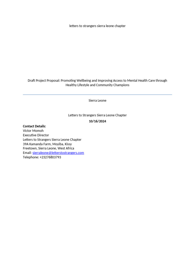 Promoting Wellbeing and Improving Access to Draft Letters to Strangers ...